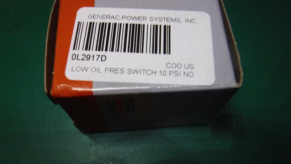Generac Standby Generator Low Oil Pressure Switch 10PSI NO Normally ...
