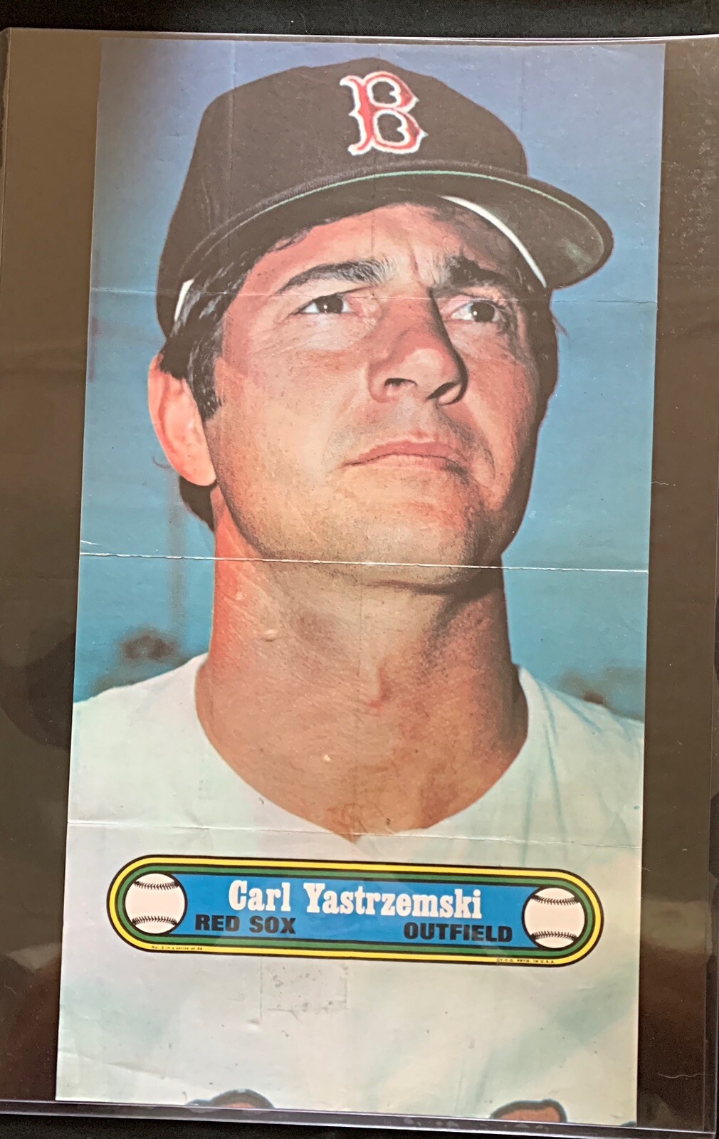 1972 Topps Poster Carl Yastrzemski HOF Boston Red Sox RARE in this ...