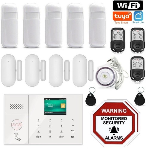 Wireless Home security WiFi app Control DIY Burglar House Office Alarm ...