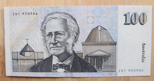 $100 Johnston Stone Australia Paper Banknote First signatures ZBT950986 ...
