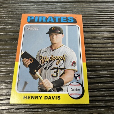 2024 Topps Heritage Henry Davis Rookie #415 Pittsburgh Pirates Rookie ...