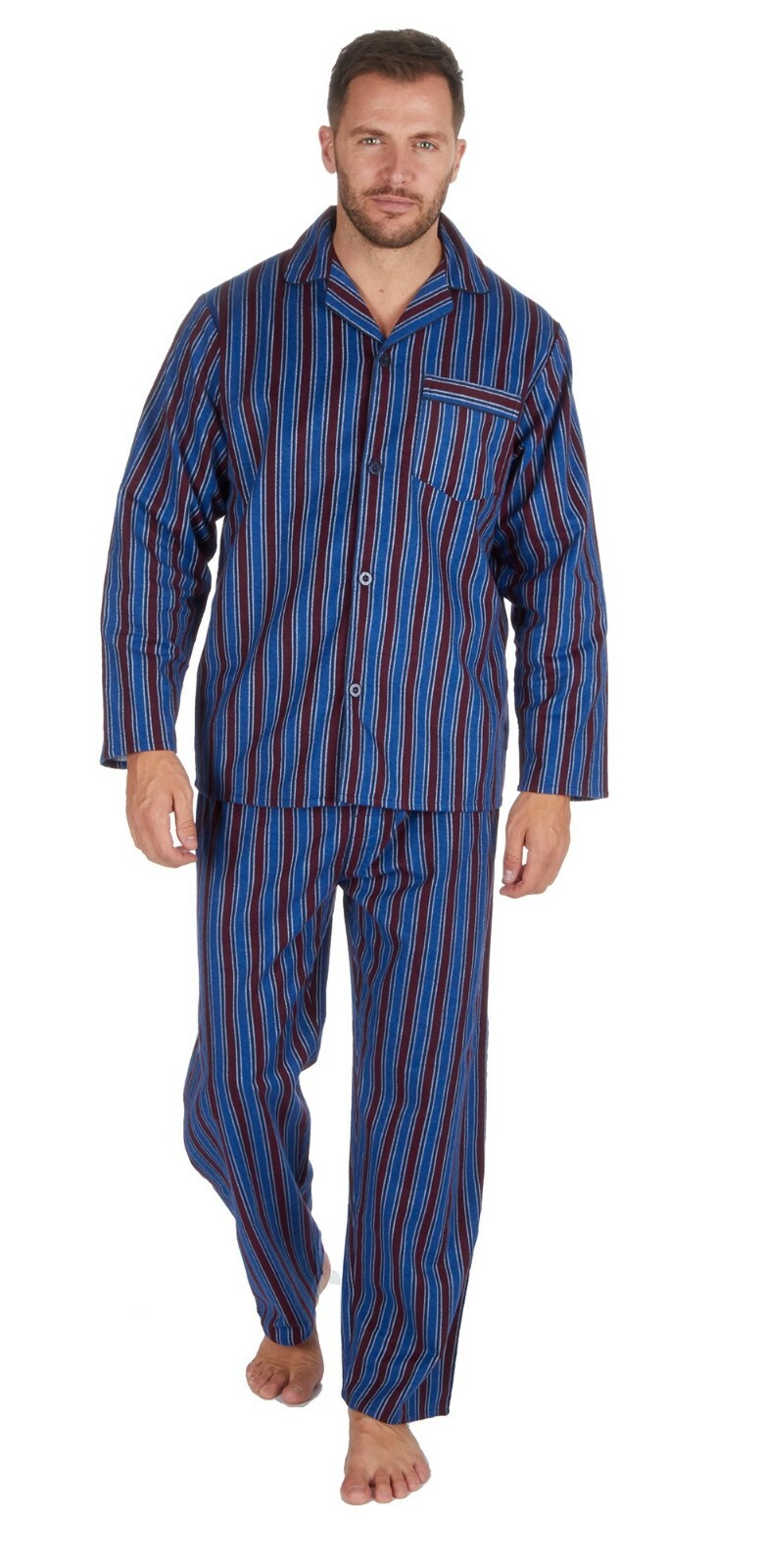 Men's WARM TRADITIONAL Pyjamas Brushed for warmth MIXED FIBRES ...