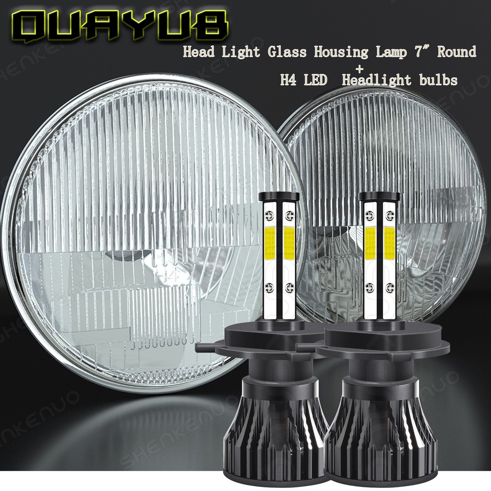 For MG MGB 1969-1981 Pair DOT 7 inch Round LED Headlights DRL High Low ...