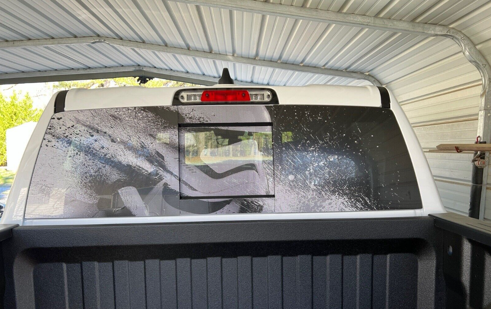 STORM TROOPER PERFORATED Window Graphic Decal Sticker Truck SUV VAN ...