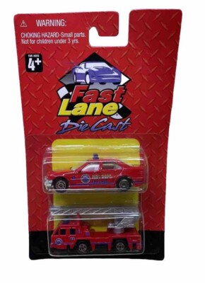 Toys R Us 1999 Geoffrey Inc Fast Lane Fire Rescue Diecast Truck And Car ...