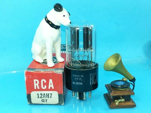 RCA 12AH7 GT TUBES DATE SINGLE 1954 BLACK PLATE D BASE GTR | eBay