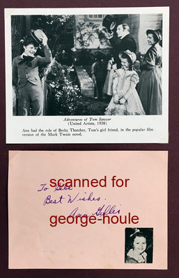 ANN GILLIS - SIGNED - JACK OSTERMAN - TOM SAWYER - 2001: A SPACE ...