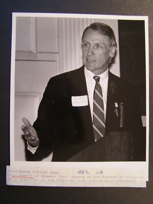 Glossy Press Photo 1992 John Hamill of Shawmut Corp | eBay