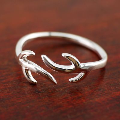 Deer Horn Antler Knuckle Midi Pinkie Ring 925 Sterling Silver Women ...