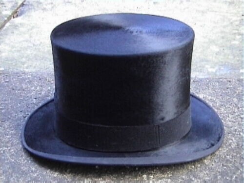 110 - Antique Fred Bingham Nottingham Black Silk Top Hat Sz 7.. | eBay UK