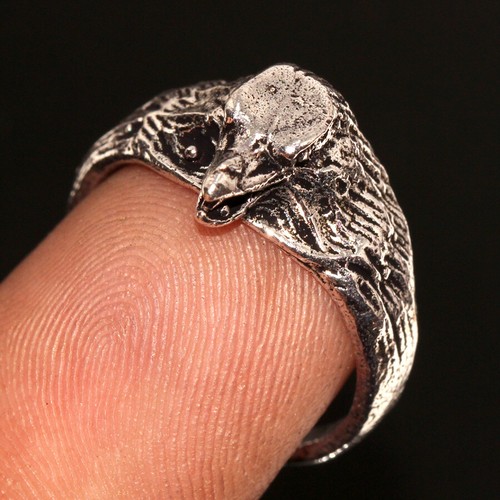925 Silver Plated Falcon Hawk Ethnic Antique Ring Jewelry Size US 5.5 ...