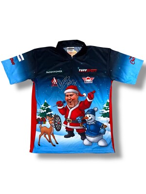 Ricky Evans Front Signed Darts Shirt (World Championship 2025 Christmas ...