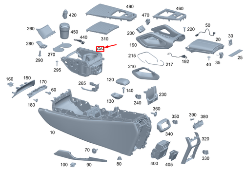 MB GLE W167 Front Center Console Beverage Holder A1678109203 NEW ...