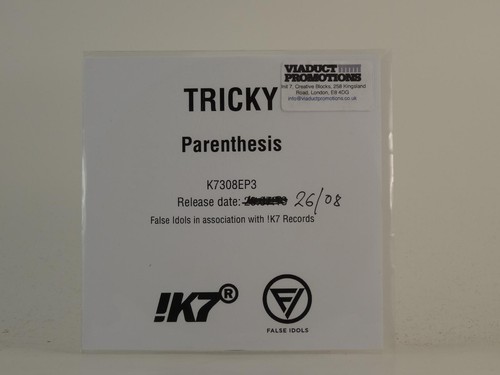 TRICKY PARENTHESIS (H1) 1 Track Promo CD Single along with White Sleeve ...