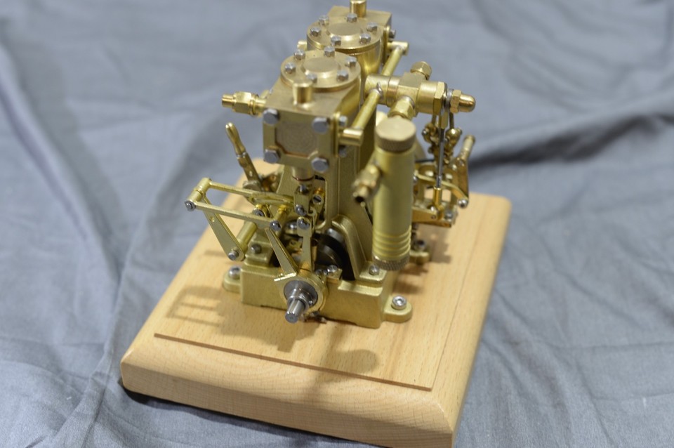Mini M30 Vertical Double-cylinder Steam Engine with Reverse & Speed ...