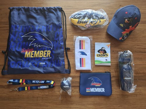 Adelaide Crows Kids Boys AFL Membership Pack (Football,Bag,Hat,Socks ...
