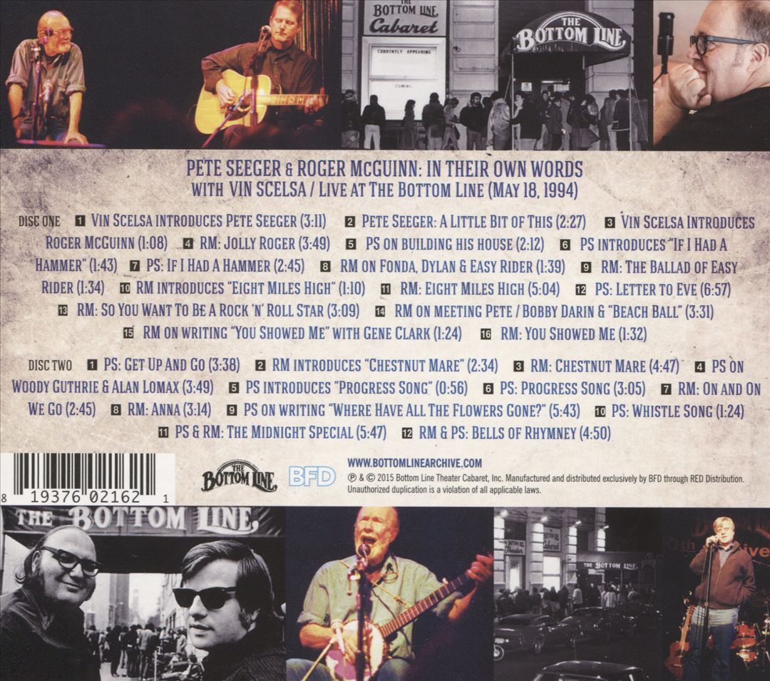 ROGER MCGUINN BAND/PETE SEEGER/ROGER MCGUINN - THE BOTTOM LINE ARCHIVE ...