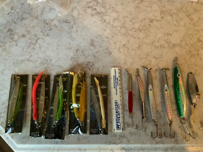Marathon, Ahi, Unbranded Salt Water Fishing Lures Jigs, Mixed Lot of 11 ...