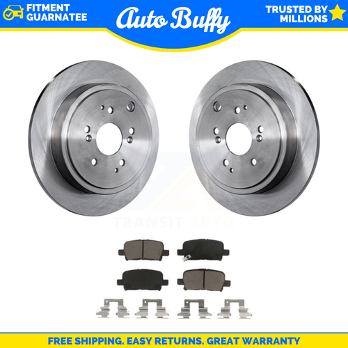 [Rear] Disc Brake Rotors And Ceramic Pads Kit For Honda Pilot Acura MDX ...