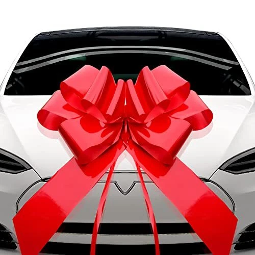 Red Car Bow On Christmas