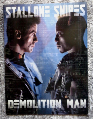 Demolition Man 93 Premiere Program Credit Sheet Sylvester Stallone ...