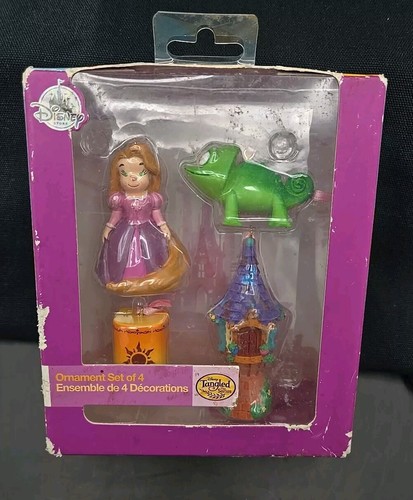 Disney Parks Tangled The Series Ornament Set of 4 Rapunzel Pascal Tower ...
