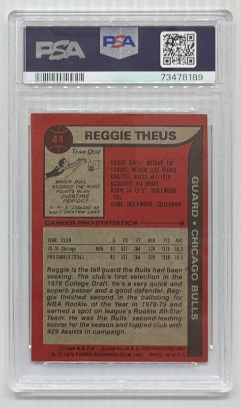 1979-80 Topps Reggie Theus Rookie Card RC #44 PSA 4 Bulls | eBay