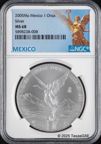2005 Silver Mexican Libertad 1oz Coin NGC MS68 | eBay