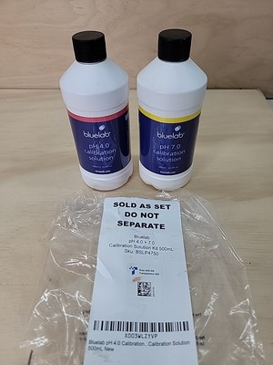 Bluelab pH Calibration Solution - 500ml - Combo Pack of pH 4.0 & pH 7.0 ...
