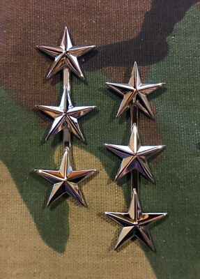 PAIR OF USMC LIEUTENANT 3 STAR GENERAL US NAVY VICE ADMIRAL RANK; FULL ...