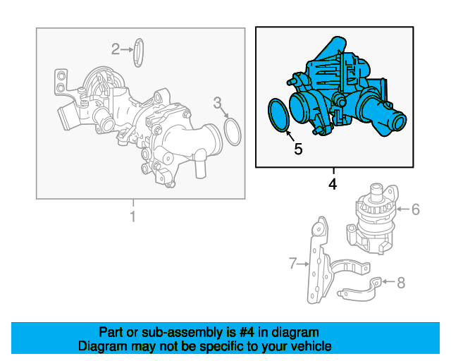 MERCEDES BENZ A CLA GLA250 X156 ENGINE COOLANT THERMOSTAT A2702002200 ...