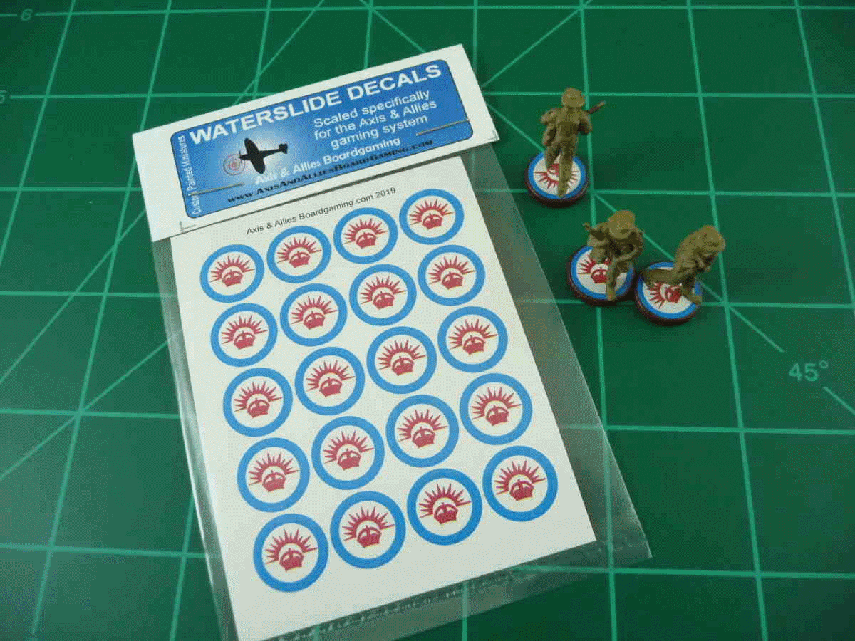 Axis & Allies Parts/Pieces ANZAC Infantry Base Roundel Waterslide ...