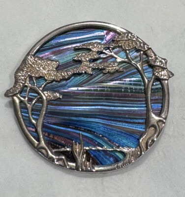 Scottish Sterling Pendant Brooch Pat Cheney John Ditchfield Glass ...