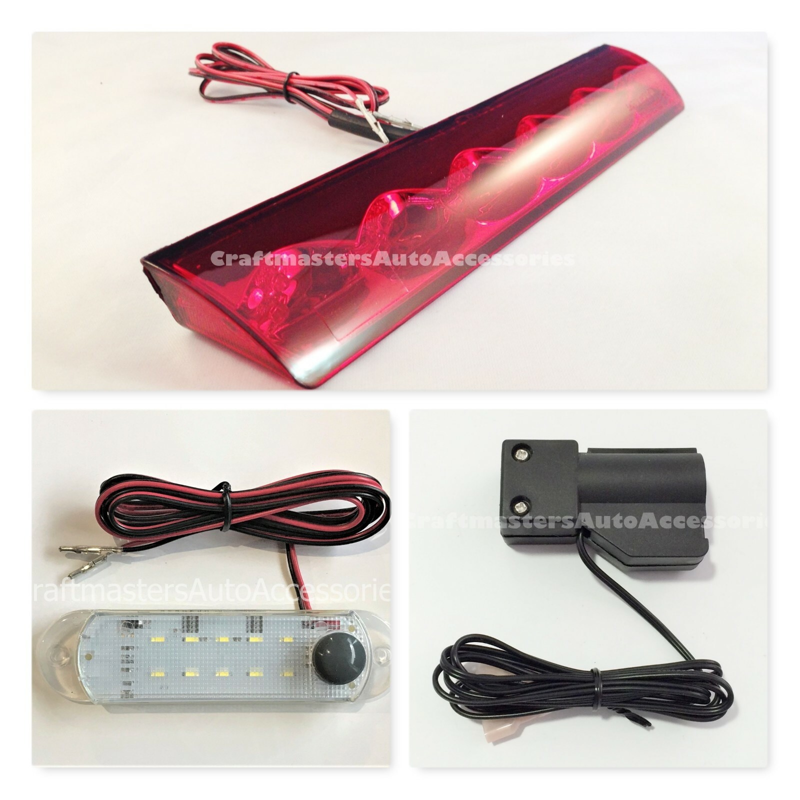 Truck cap Red LED Third Brake / 12V LED Dome Light / Prop switch: LEER ...