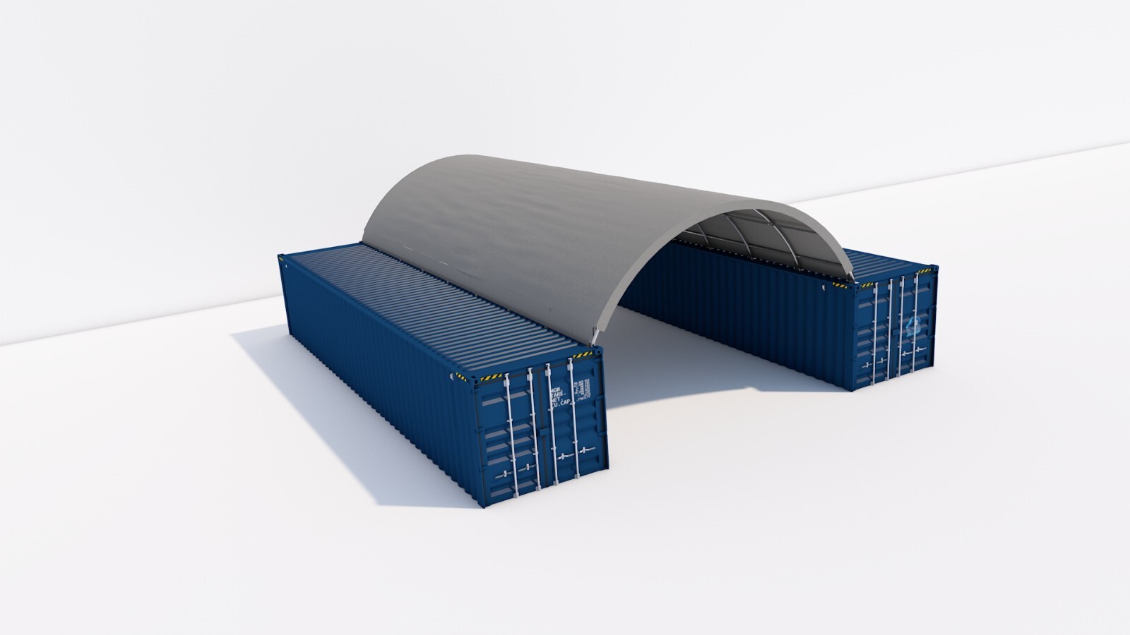 20W-40L-6.5H(ft) Shipping Container Roof Quonset Hut Shed Hoop Barns ...