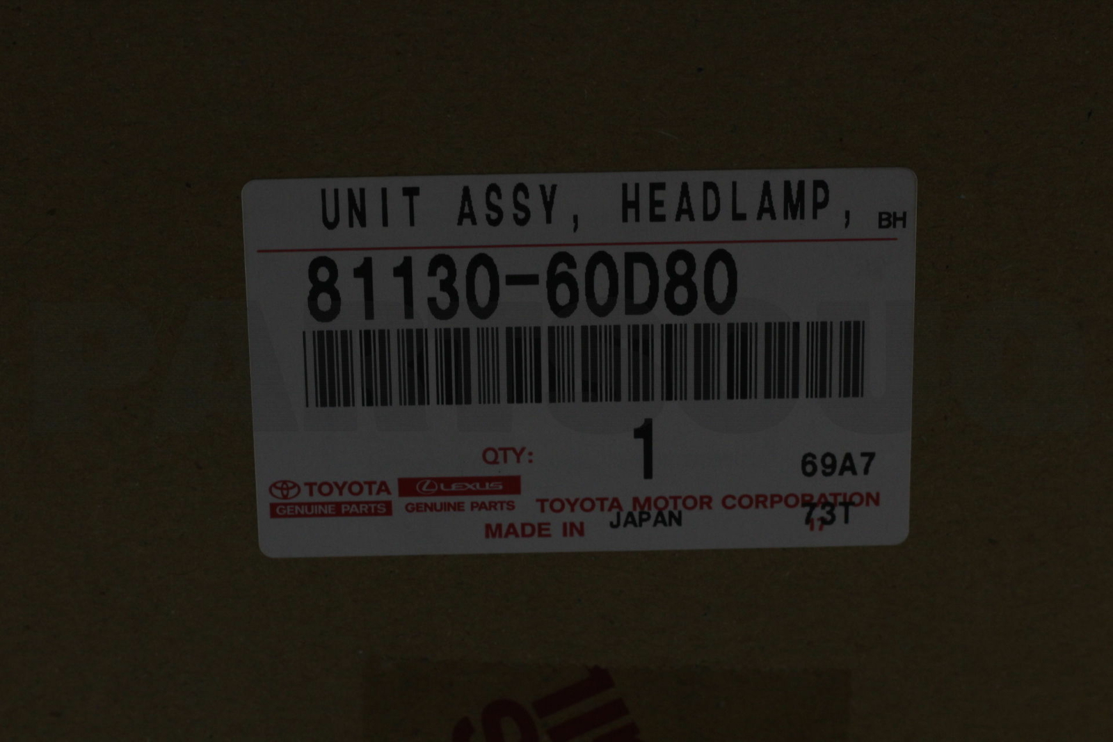 8113060D80 Genuine Toyota UNIT ASSY, HEADLAMP, RH 81130-60D80 | eBay