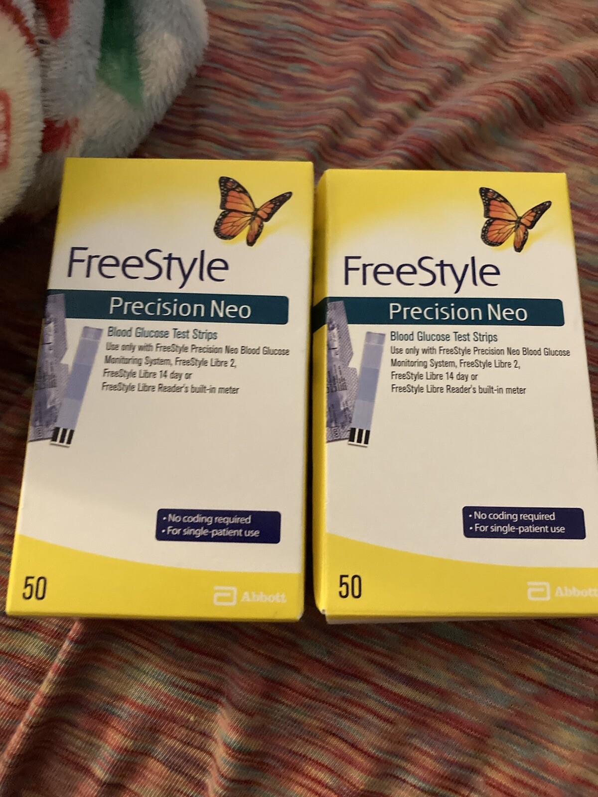 NEW!!! 2 Boxes Of Freestyle Precision Neo 50 Count Test Strips ...