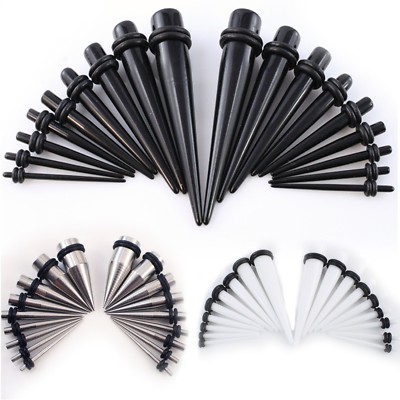 20 Pc Ear Taper Kit 16G-00G Gauges Expander Set Stretchers 1.3-10mm ...