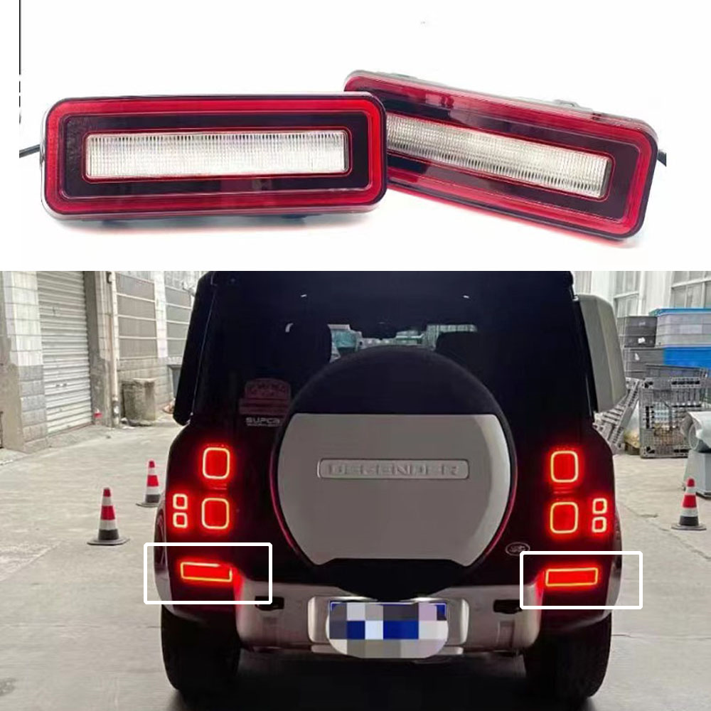 Rear Bumper Red LED Light For Land Rover Defender 90 110 130 2020-2025 ...