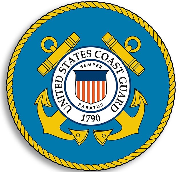 3 inch Round Coast Guard Official Seal Sticker (logo anchor USCG car ...