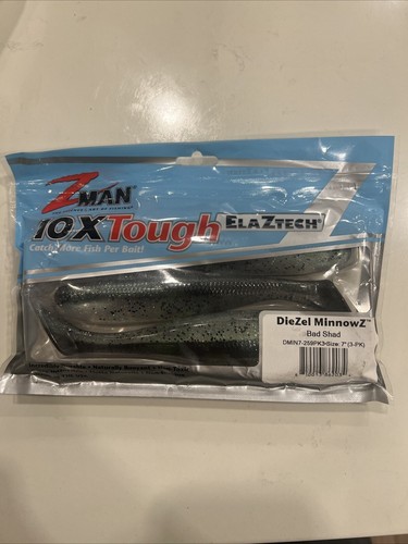 Z-Man Elaztech Diezel MinnowZ Swimbait, 7", 3pk Fishing Baits ...