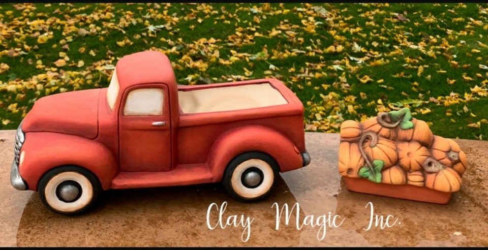 Clay Magic Truck or Truck w/ Insert 4 U 2 Pick From Unpainted Ceramic ...