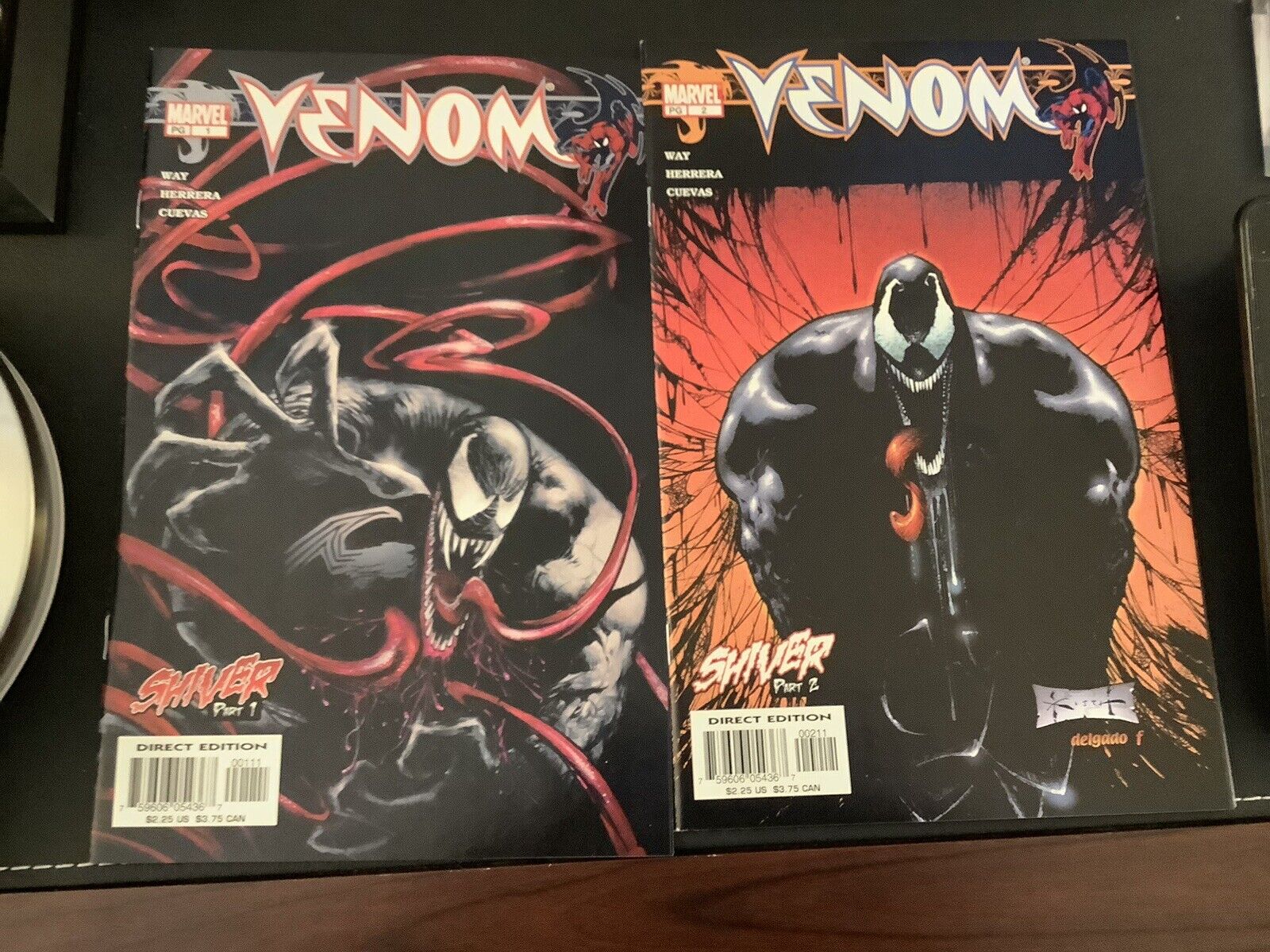 Venom# 1,2 Shiver pt1 and 2 (2 book lot) Sam Keith NM Cool covers ...