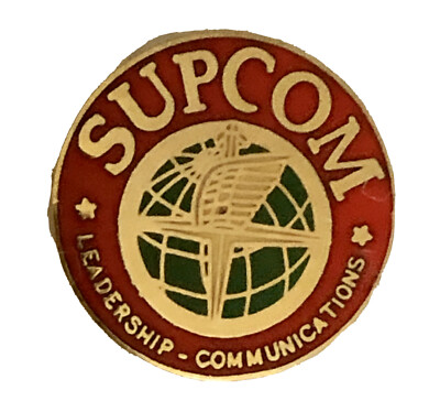SUPCOM Lapel Pin Leadership Communications Pinback Tie Tack A295 | eBay