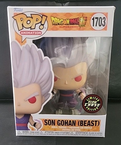 Funko Pop! Dragon Ball Super Son Gohan (Beast) #1703 GITD Chase w ...