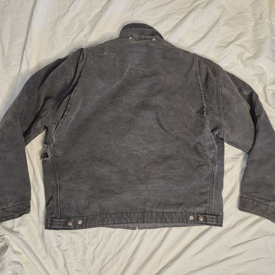 Pella Mens Canvas Carhartt Detroit Style Jacket Wool Blanket Lined Sz L ...