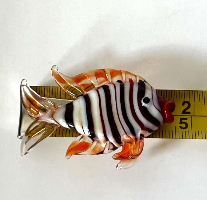 Murano Glass Handcrafted Unique Lovely Mini Fish Figurine, Size 1 (1.5 ...