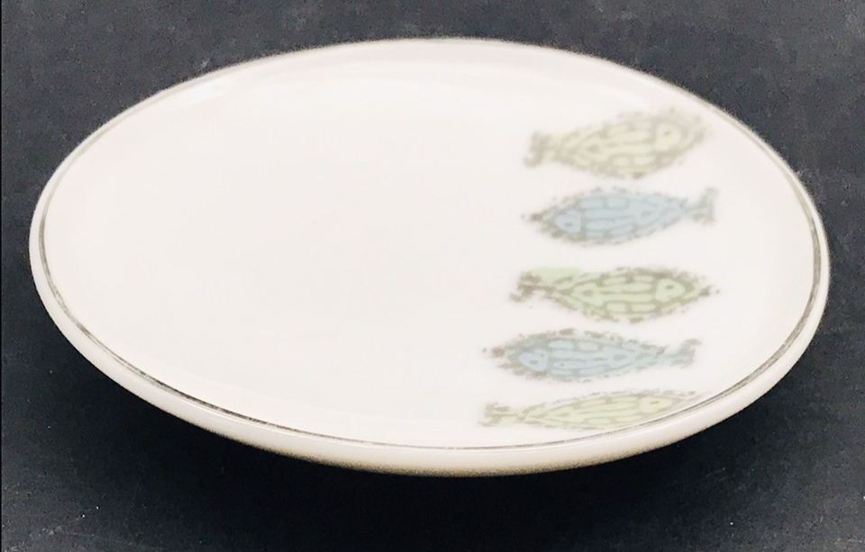 Blue & Green Fish Small Soy Sauce Sushi Plate 3.75" Diameter Made in ...