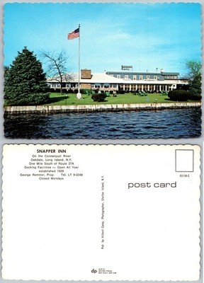 Continental Snapper Inn Oakdale New York Connetquot River Postcard | eBay