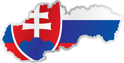 Slovakia Country Flag Map Car Bumper Window Mirror Sticker Decal 6"X3 ...